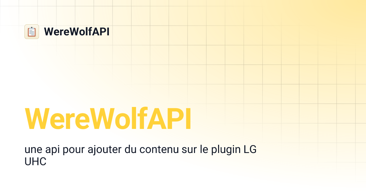 WereWolfAPI